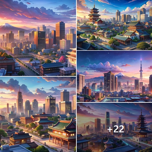 City, Anime Styles Free images Generated with AI